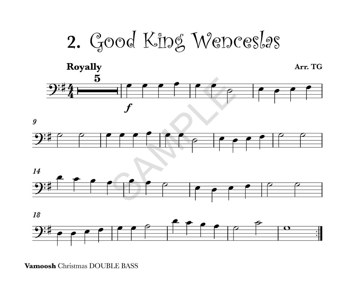 Vamoosh Christmas Double Bass PDF – Vamoosh Music